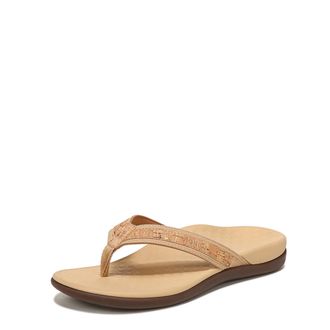 Vionic Womens Islander II Gold Cork Synthetic Sandals 39 EU