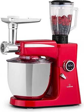 Klarstein Klarstein Robot Patissier Mixeur Multifonctions, 2000W, Hachoir &agrave; Viande, Blender 3 en 1, pour Cuisine, 10L, Rape Legumes Electrique, Batteurs, Petrin