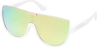Guess Femme, Accessoires, Blanc, Taille: ONE Size Lunettes de soleil &agrave; monture carr&eacute;e en r&eacute;sine