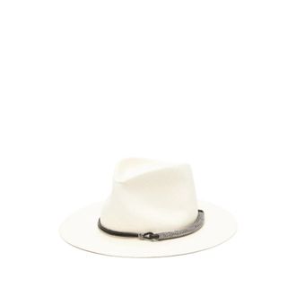 Brunello Cucinelli Monile Hut - - Accessories - Damen - Wei&szlig; - L