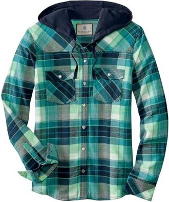 Legendary Whitetails Lumber Jane Chemise &agrave; Capuche en Flanelle pour Femme, Plaid Frozen River, Taille M