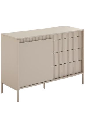 Xora Kommode, Kaschmir, Metall, Holzwerkstoff, 1 F&auml;cher, 3 Schublade(n) Schubladen, 110.8x77.8x40 cm, Bsci, Beim&ouml;bel erh&auml;ltlich, stehend, Wohnzimmer, Kommo