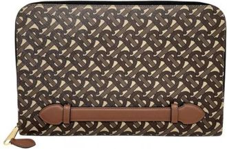 Burberry Pre-owned Toile pochettes-minaudieres - Homme - Pre-owned - Brun - Taille: ONE Size