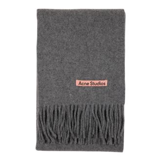 Acne Studios &Eacute;charpe &eacute;troite en laine &agrave; franges - unisex - Accessoires - Gris - Taille: ONE Size