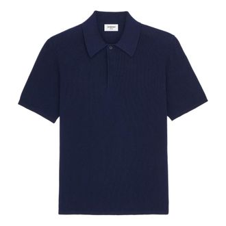 Saint Laurent Polo aus Baumwolle - - Tops - Herren - Blau - S