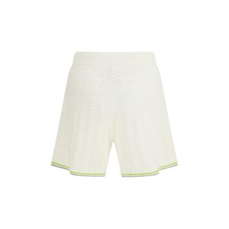 Casablanca Mens White Cotton Bermuda Shorts