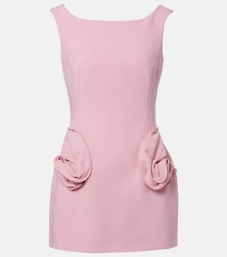 Magda Butrym Verziertes Minikleid aus einem Wollgemisch