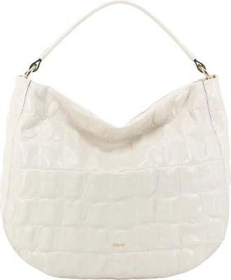 Abro Cuir sac &agrave; &eacute;paule bandouli&egrave;re Leather Maxi Cocco Hobo Bag Mia Milk &eacute;cru