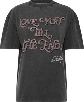 Philipp Plein Open Back Man Fit T-Shirt Love Plein