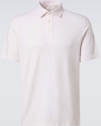 Brunello Cucinelli Polohemd aus Baumwolle und Leinen