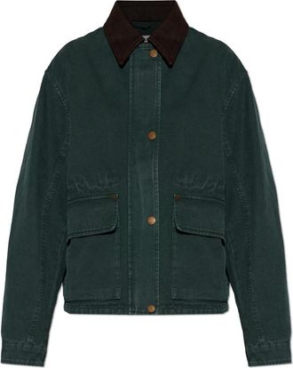 Acne Studios Blouson en toile d&eacute;lav&eacute;e - Femme - Vestes - Vert - Taille: 40 FR