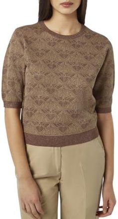 Scotch & Soda Pull Court Jacquard Monogramme, Desert Sand 281, XS