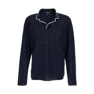 Giorgio Armani Herren, Strickwaren, Blau, LGr&ouml;&szlig;e