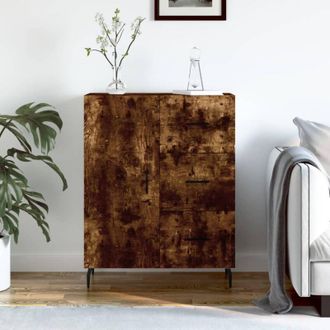 vidaXL Buffet ch&ecirc;ne fum&eacute; 69,5x34x90 cm bois ding&eacute;nierie Vidaxl