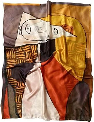 GFM m&eacute;lange de soie &eacute;charpe d&eacute;t&eacute; bas&eacute;e sur lart de la peinture (VSLK-Picasso - Portrait) FS-VSLK-SC-3457-A
