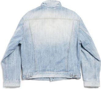 Balenciaga Light-Wash Denim Jacket - Light Blue