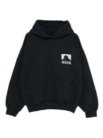 Rhude logo hoodie - Schwarz