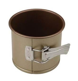 Zenker 7310 Petit Moule à Panettone et Pain Complet - Bords Hauts, Charnière, Antiadhésif - Acier, Céramique, Doré - 12 x 10 cm - Fabriqué en Allemagne, Gara