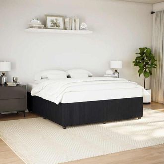 vidaXL Cadre de lit sans matelas noir 180x200 cm velours Vidaxl