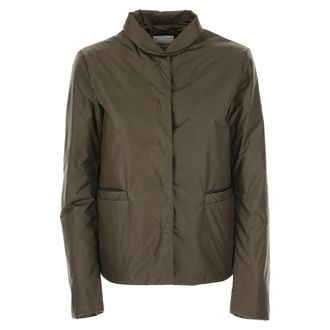 Aspesi Gr&uuml;ne Lederjacke - - Jackets - Damen - Gr&uuml;n - M