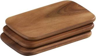 Zassenhaus 0000055009 3er-Set Frühstücksbretter, Holz, braun, 1 x 15 x 22 cm, Akazie