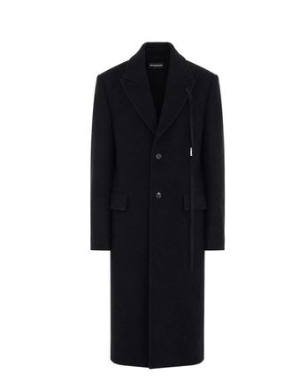 Ann Demeulemeester Manteau Au Genou - Noir