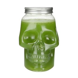 Generico Totenkopf-Gl&auml;ser mit 500 ml/800 ml, wiederverwendbar, mit Deckel, f&uuml;r K&uuml;che, Zuhause, Esszimmer, Backen, Tisch, Outdoor, Camping, Picknick, Restaurant