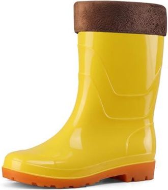 Pangolin Bottes de Pluie Chaudes Unisexe avec Doublure Hiver Amovible - Anti-d&eacute;rapantes, Imperm&eacute;ables & Confortables - Bottes de Jardin, Travail, Pluie, Neige 