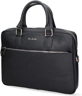 Pierre Cardin Sac de travail pour femme en cuir véritable Made in Italy 37x28x6 cm 1640-FRZ-FRENZY, bleu foncé, Taille unique