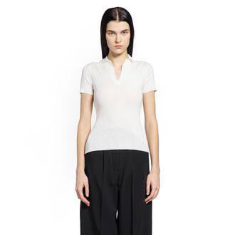 Max Mara Rib-Knit Wool Polo Shirt