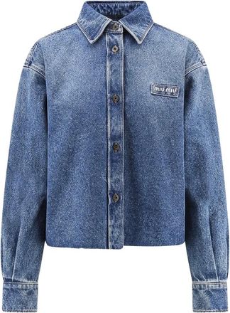 Miu Miu Damen, Blusen & Hemden, Blau, XSGr&ouml;&szlig;e