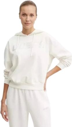 Guess Femme, Sweatshirts et sweats &agrave; capuche, Blanc, Taille: 42 FR Cecilia Sweat &agrave; capuche