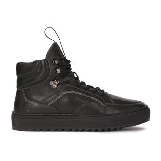 Kazar Schwarze hohe Ledersneakers mit Schn&uuml;rung - - Shoes - Herren - Schwarzk - 42 EU