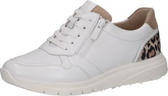 Caprice Caprice Damen Sneaker flach aus Leder mit Reißverschluss, Weiß (Offwhite Comb), 37 EU