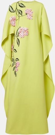 Oscar De La Renta Robe Porcelain Flower aus einem Wollgemisch