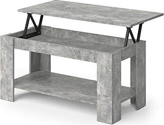 Vicco Table Basse Lorenz, B&eacute;ton, 100 x 50 cm avec Fonction d&eacute;l&eacute;vation