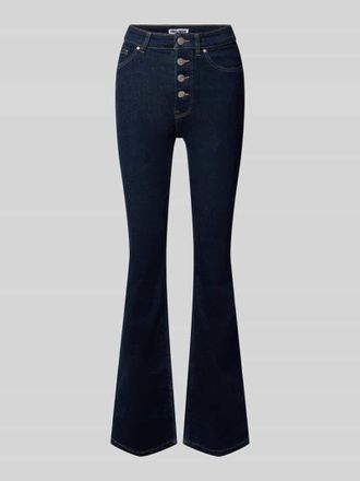 Review Flared Jeans mit Knopfverschluss und hohem Bund