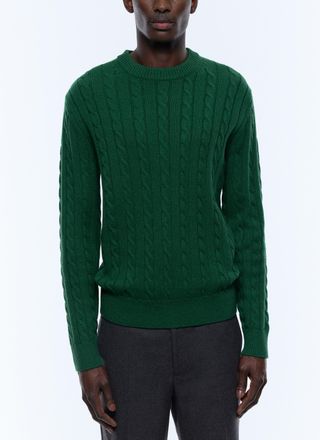Fursac Pull &agrave; torsades en laine et coton - Taille XXL - Homme