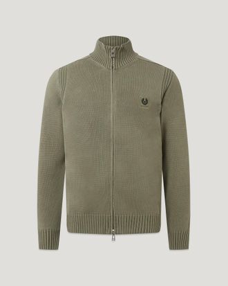 Belstaff Veste Enti&egrave;rement Zipp&eacute;e L&eacute;g&egrave;re Watch Pour Homme Fade-out Garment Dye Cotton Vert Lichen Xs
