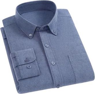 Generic Chemise Oxford boutonn&eacute;e &agrave; manches longues pour homme, coupe ajust&eacute;e, haut de bureau solide et doux, 2720-4, XXL