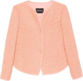 Emporio Armani Femme, Vestes, Rose, Taille: 44 FR Veste en tweed