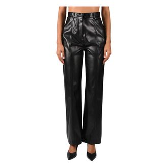 Simona Corsellini Pantalon droit taille haute - Femme - Pantalons - Noir - Taille: 36 FR