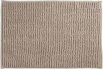 MSV Badteppich Badvorleger Duschvorleger Chenille Hochflor Badematte 40x60 cm - Taupe