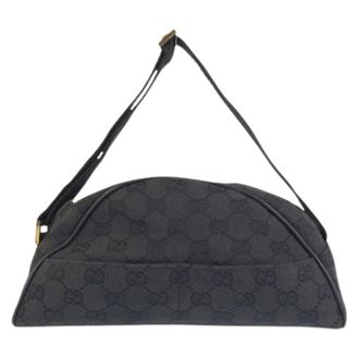 Gucci Pre-owned Halfmoon GG Canvas 2way Bag - - Pre-owned - Damen - Schwarzk - ONE SIZE