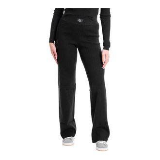 Calvin Klein Jeans Femme, Pantalons, Noir, Taille: 40 FR Pantaloni Variegate Rib Sweater