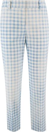 Ermanno Scervino Femme, Pantalons, Multicolore, Taille: 38 FR Pantalon Cigarette Vichy
