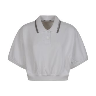 Alexander Wang Relaxed Cropped Cinched Polo - - Tops - Damen - Wei&szlig; - S
