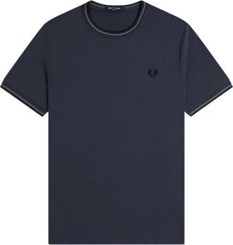 Fred Perry Homme, Tops, Bleu, Taille: M T-Chemises