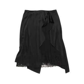 Acne Studios Satin Ruffle Skirt - - Skirts - Damen - Schwarzk - M