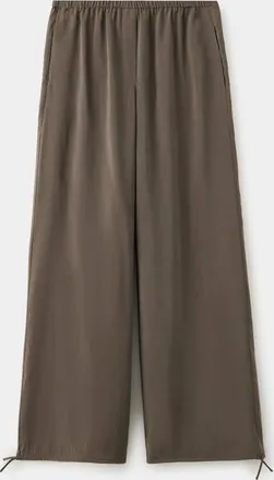 Mango Pantalon bouffant &agrave; taille &eacute;lastique chocolat - Femme - XXS - MANGO